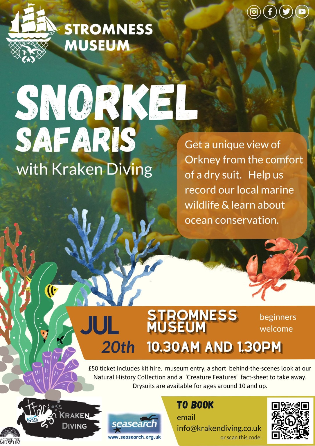 Snorkel Safaris with Kraken Diving | Orkney.com
